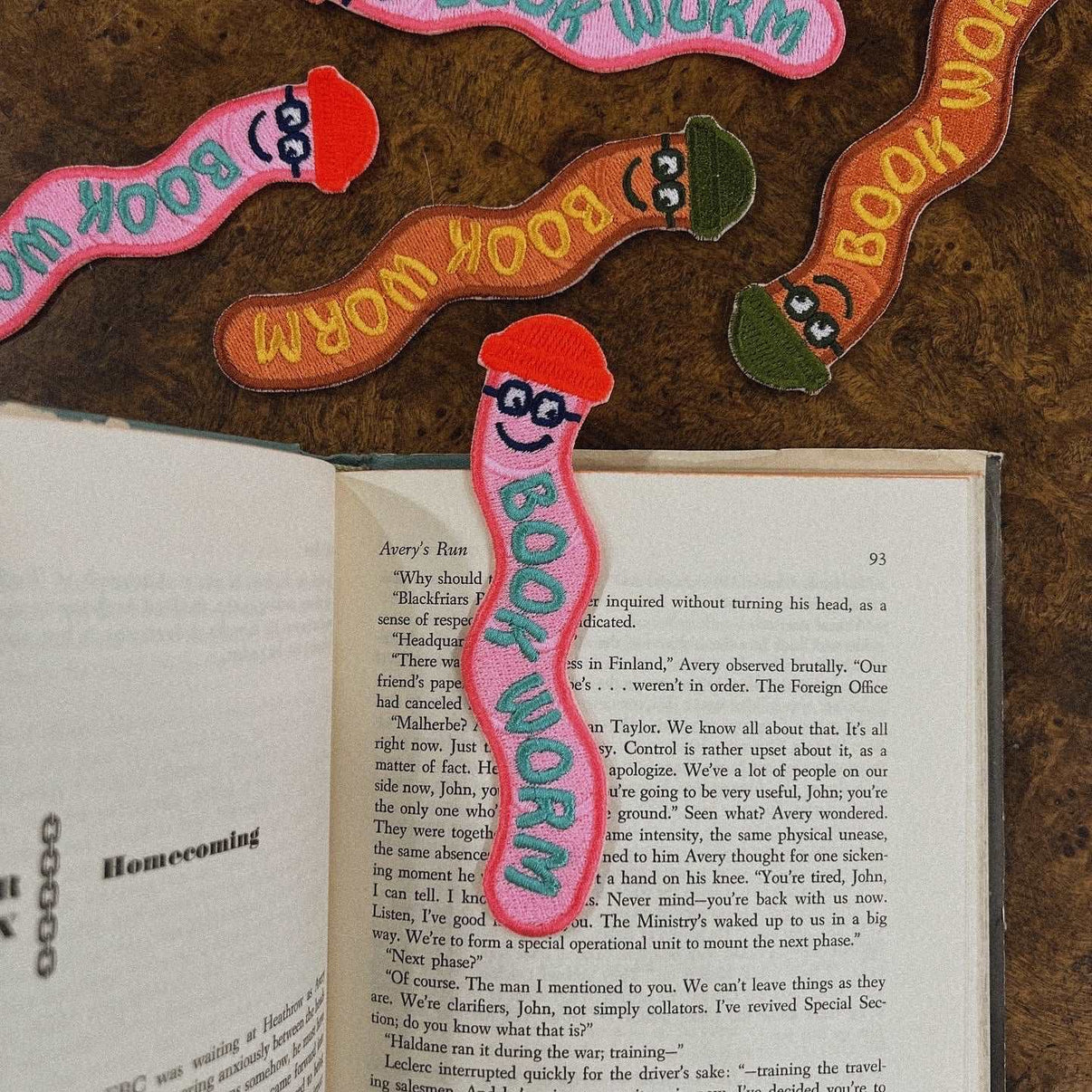 Book Worm Embroidered Bookmark – TheSpaceBureau